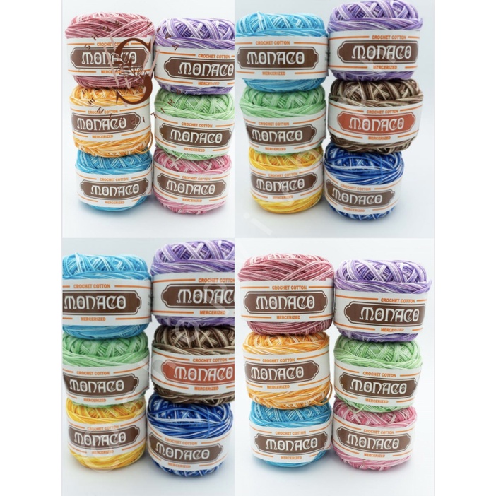 Monaco Monochromatic Monochrome Two Toned Crochet Thread (per ball ...