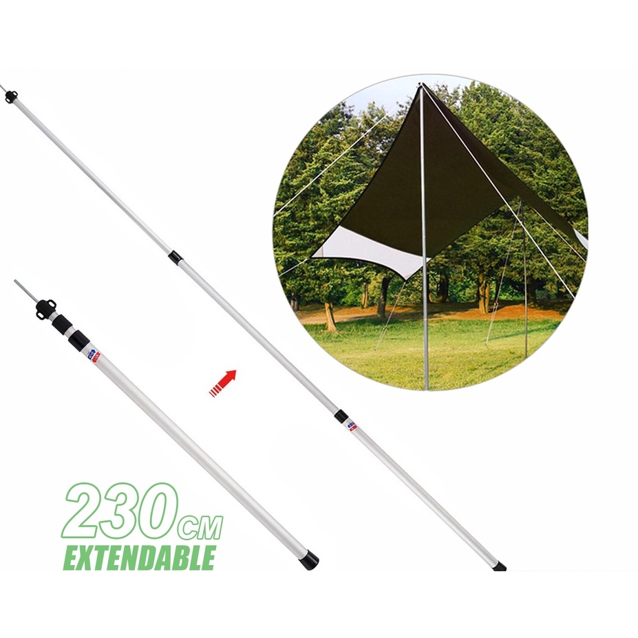 Thicken Camping Poles Sunshade Rod Adjustable Tent Support Rods Beach ...