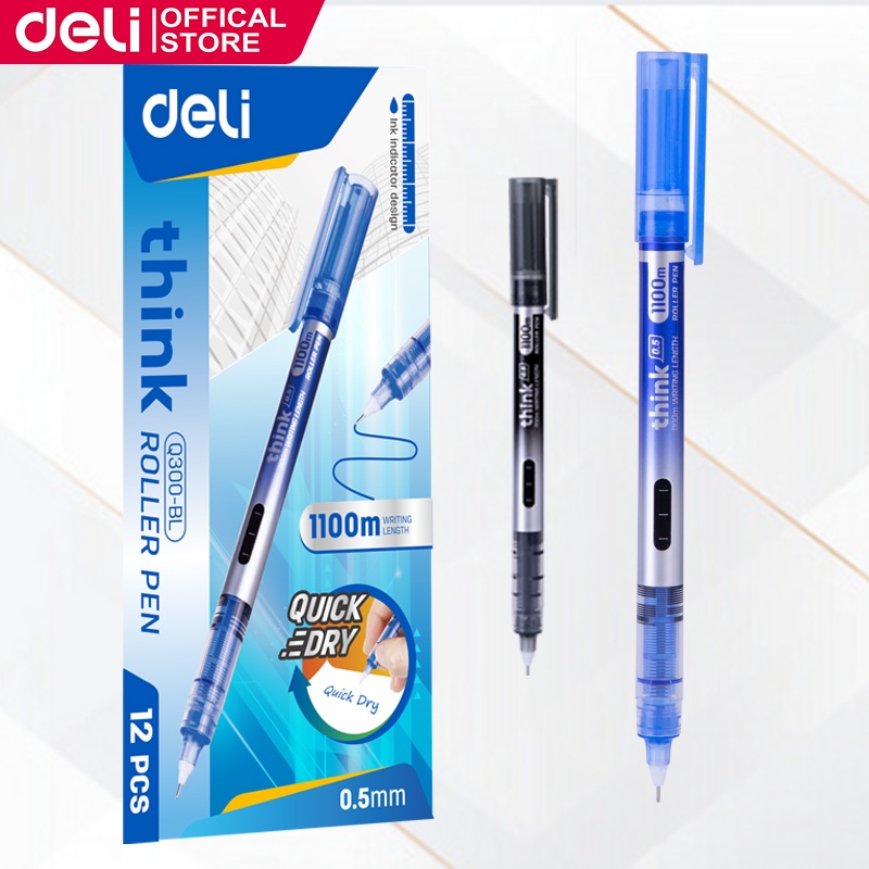 Deli Roller Pen Straight Liquid Gel Pen Sign Pen Stationery School ...