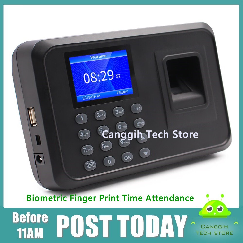 Biometric Fingerprint Attendance Machine Finger Print Punch Card ...