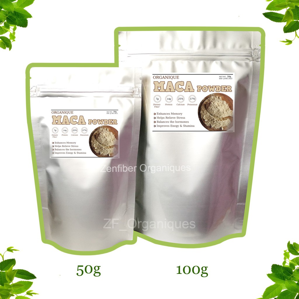 Zenfiber Organiques Maca Root Powder - Pure & Unsweetened - 250g/100g ...