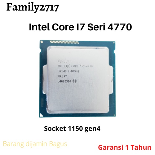 Procsesor core I7 series 4770 gen4 Intel | Shopee Philippines