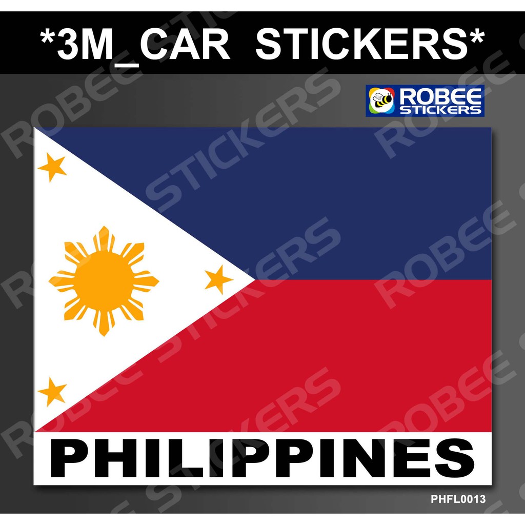 Sticker Decal Philippine Flag 3M Die Cut | Shopee Philippines