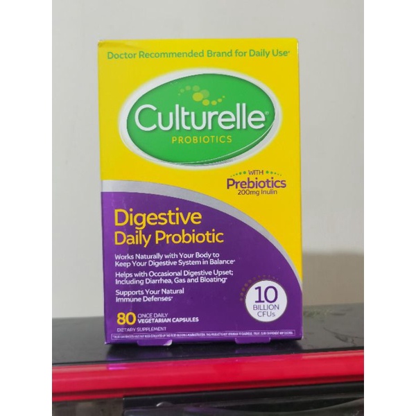 Culturelle Probiotics Digestive Daily Probiotic 80 capsule prebiotic ...