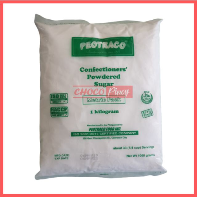 Peotraco Confectioner's Powdered Sugar 1kilo Onhand | Shopee Philippines