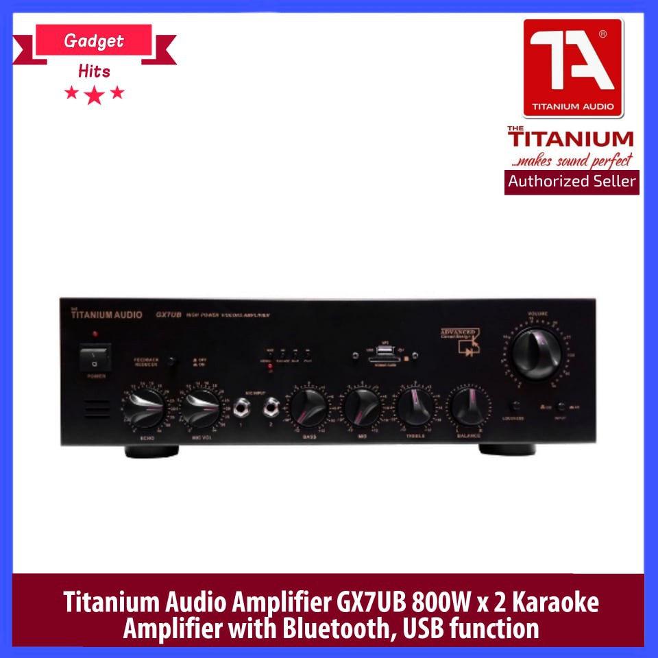titanium audioGX7UB 800W Karaoke Amplifier Titanium Audio Professional ...