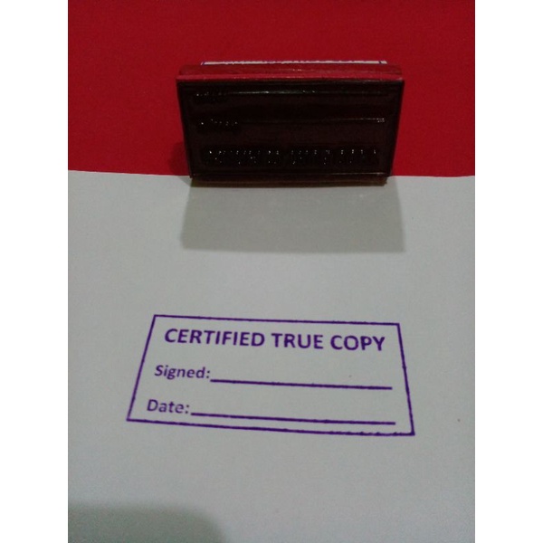 CERTIFIED TRUE COPY STAMP MACHINE MADE | Shopee Philippines