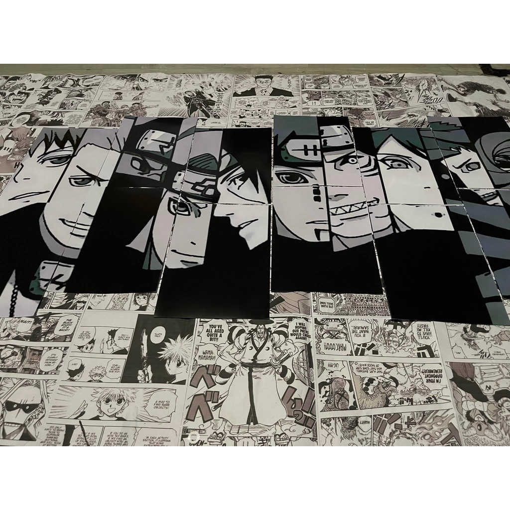 Akatsuki V2 puzzle poster wall decor 50x25 inches + 40pcs anime manga ...