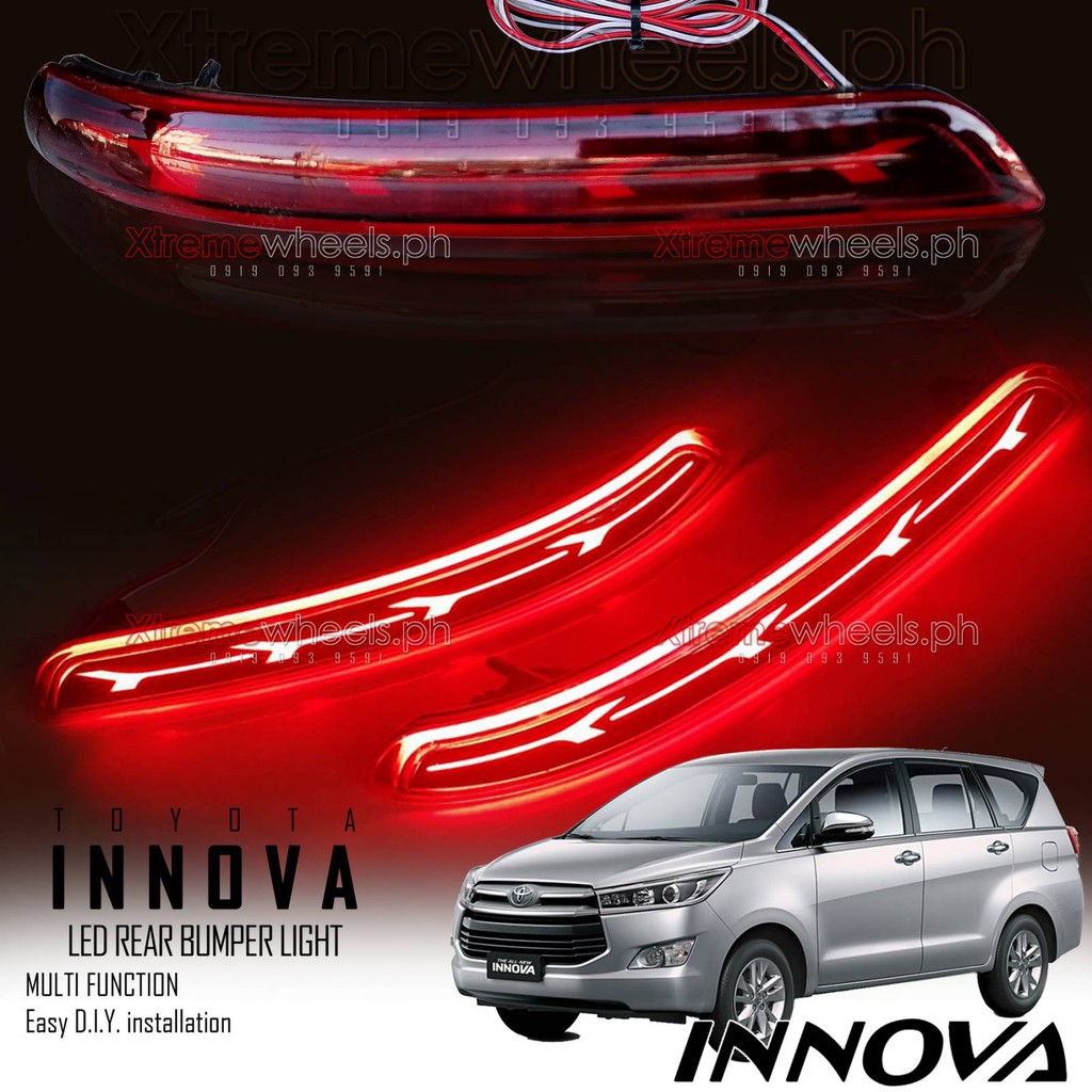 Toyota Innova 2016 to 2025 Rear Bumper Light Led Light ( 3 way ) 2016 ...