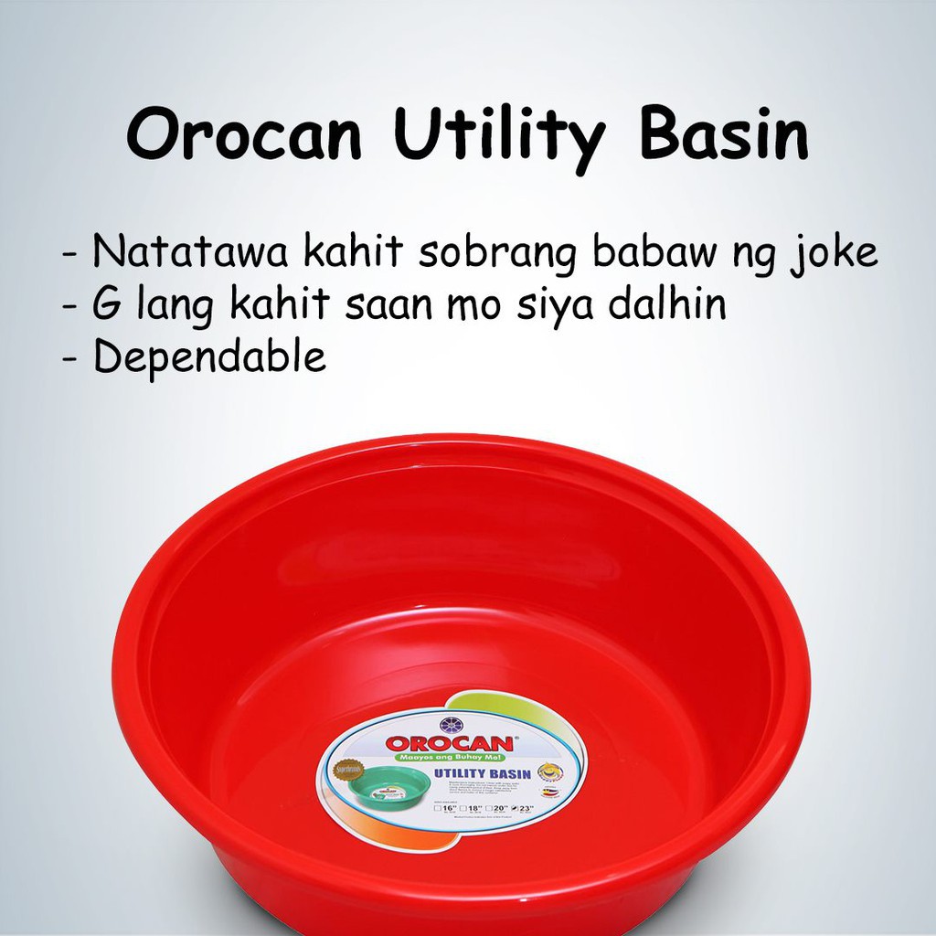 Orocan Utility Basins 20 and 23 inches batya/plangana | Shopee Philippines