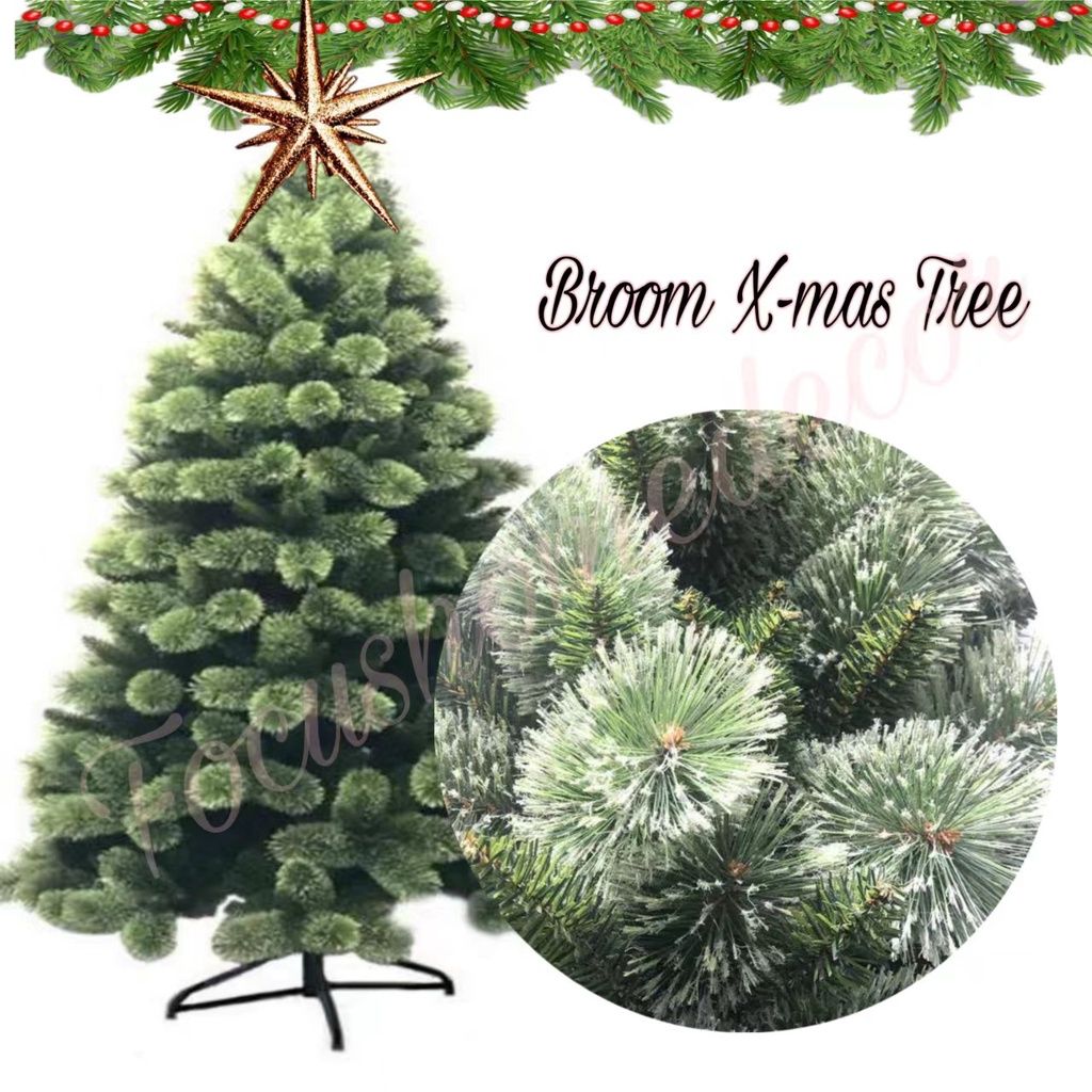 3FT ,4FT, 5FT Christmas Tree Broom Design Leaves Christmas Decoration ...