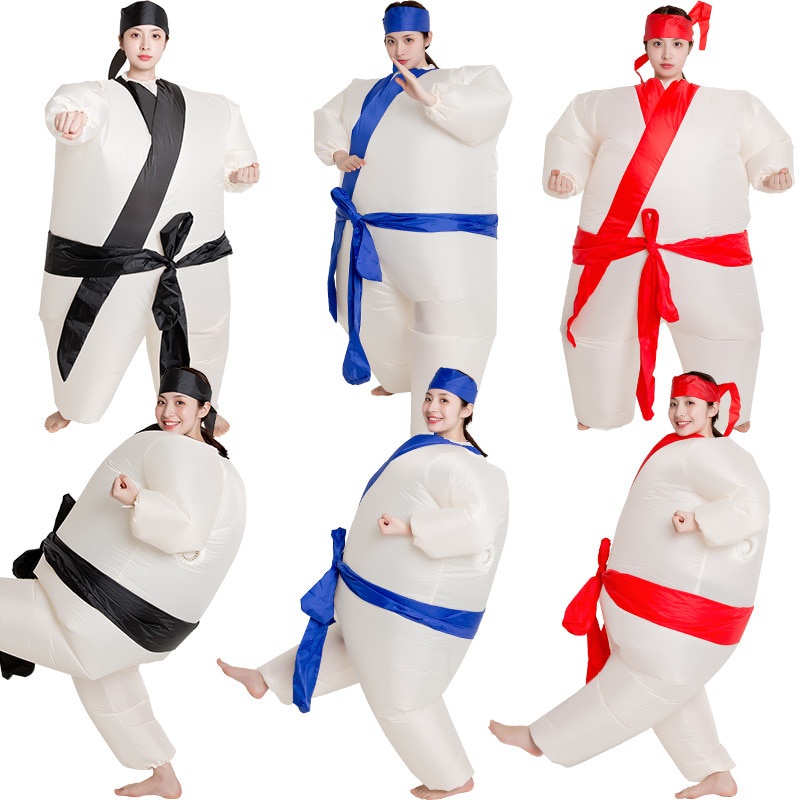Adults Sumo Warrior Taekwondo Inflatable Costumes Halloween Cosplay ...