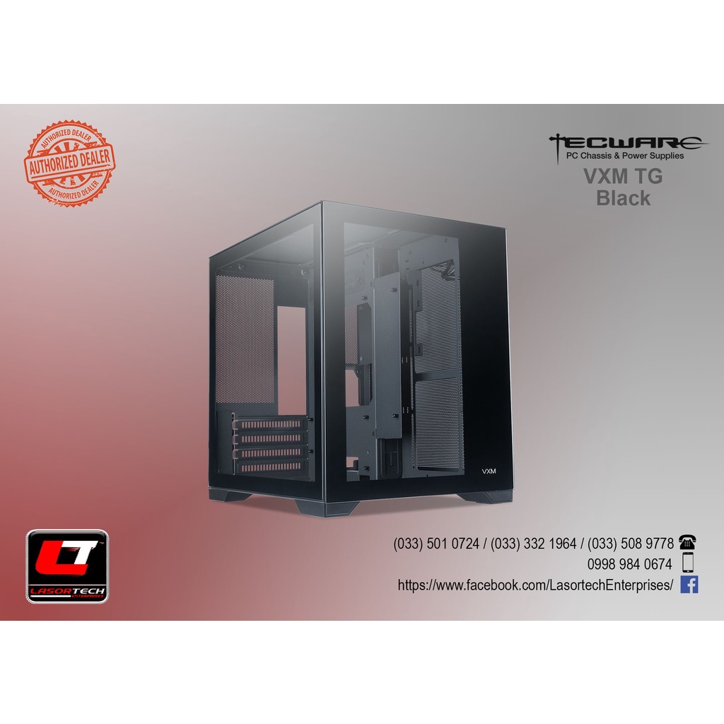 Tecware VXM TG BLACK mATX Dual Chamber Case | Shopee Philippines