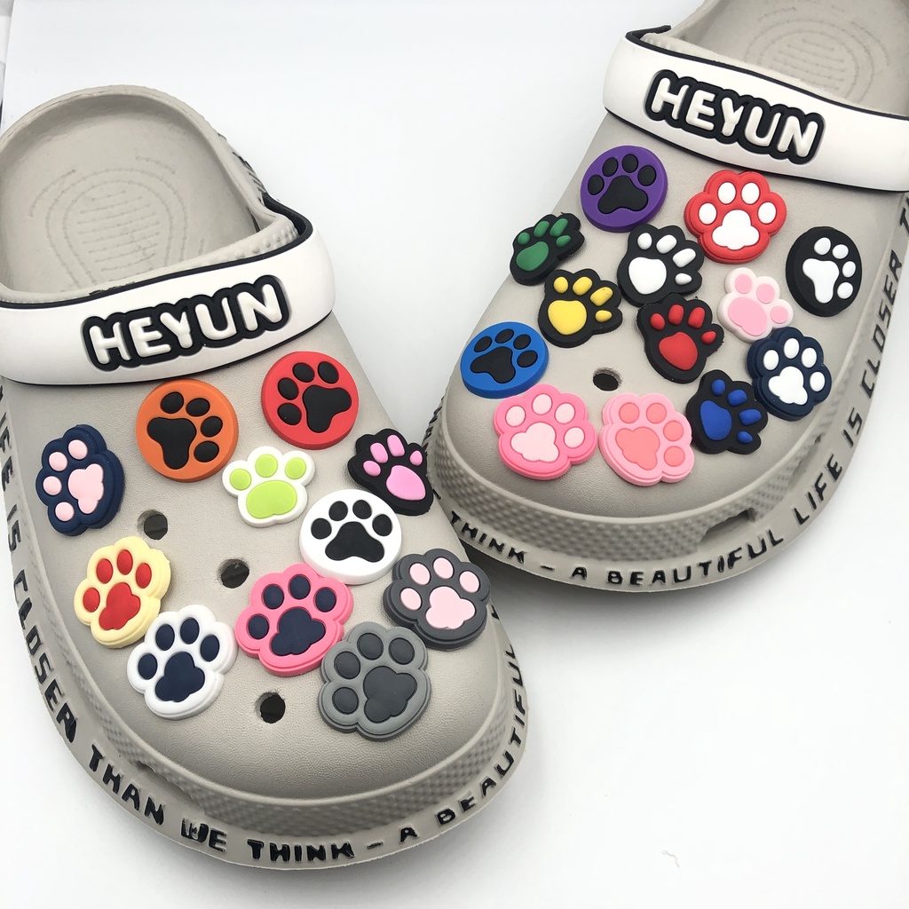 Paws design Bae clogs for crocs shoes accessories buckle Charms Clogs ...