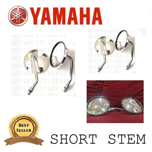 YAMAHA YTX SIDE MIRROR Motorcycle classic type SHORT STEM (black) COD ...