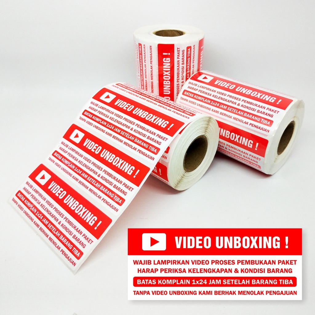 Unboxing Video Mandatory Label Sticker Online Shop Package Delivery ...