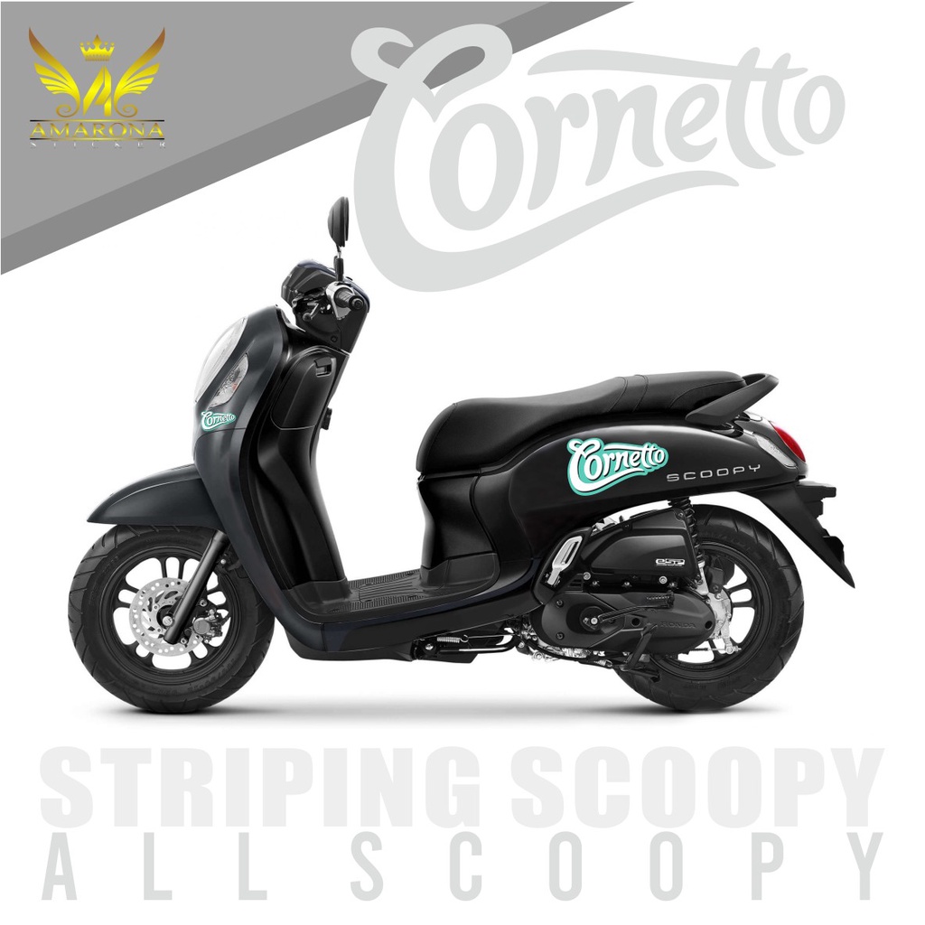 STICKER SET CORNETTO ALL SCOOPY / LOGO EMBLEM CORNETTO 04 / STRIPING ...
