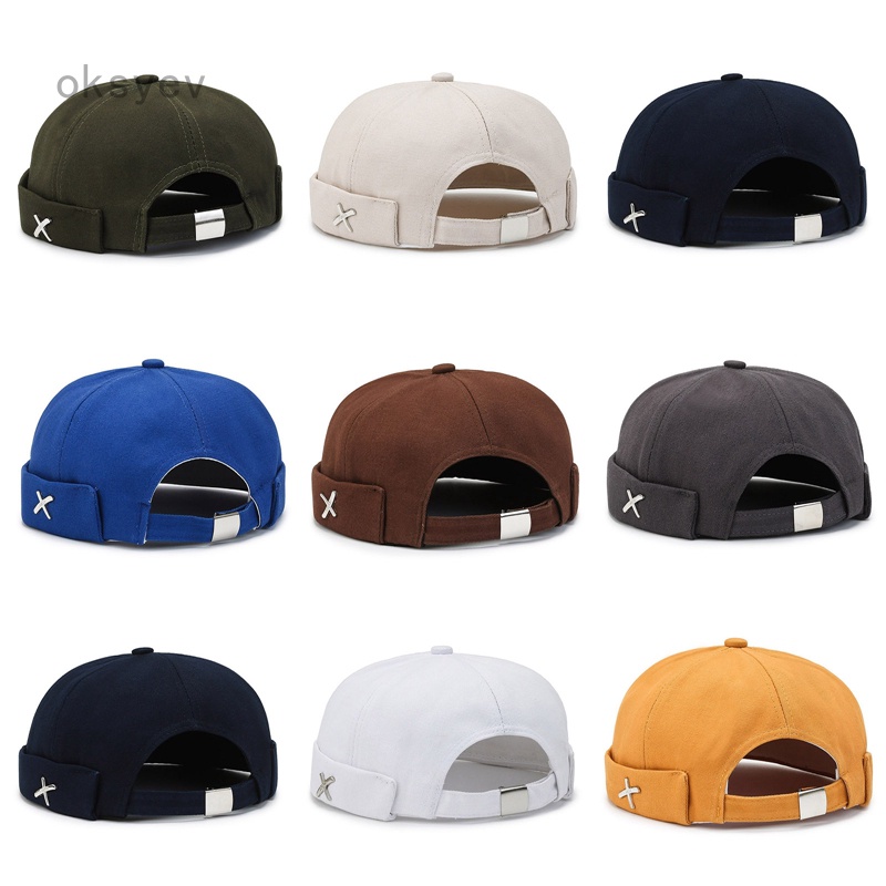 Vintage Streetwear Beanies Women Men Hip-Hop Brimless Skull Hats Loop ...