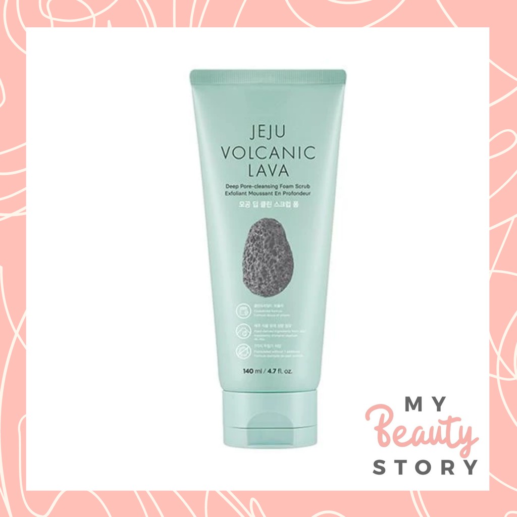 The Face Shop Jeju Volcanic Lava Deep Pore Cleansing Foam Scrub 140ml ...