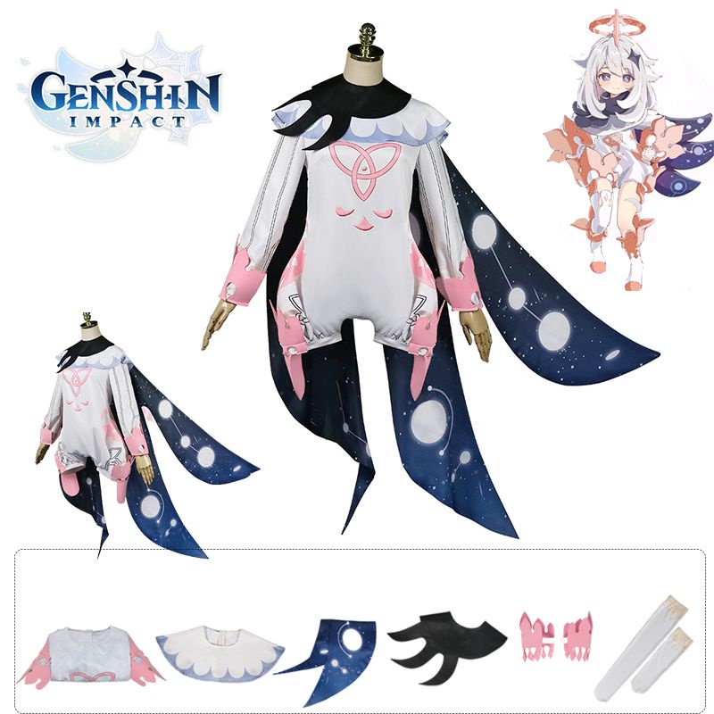Impact Paimon Genshin Cosplay Costume With Scarf And Armor | Shopee ...