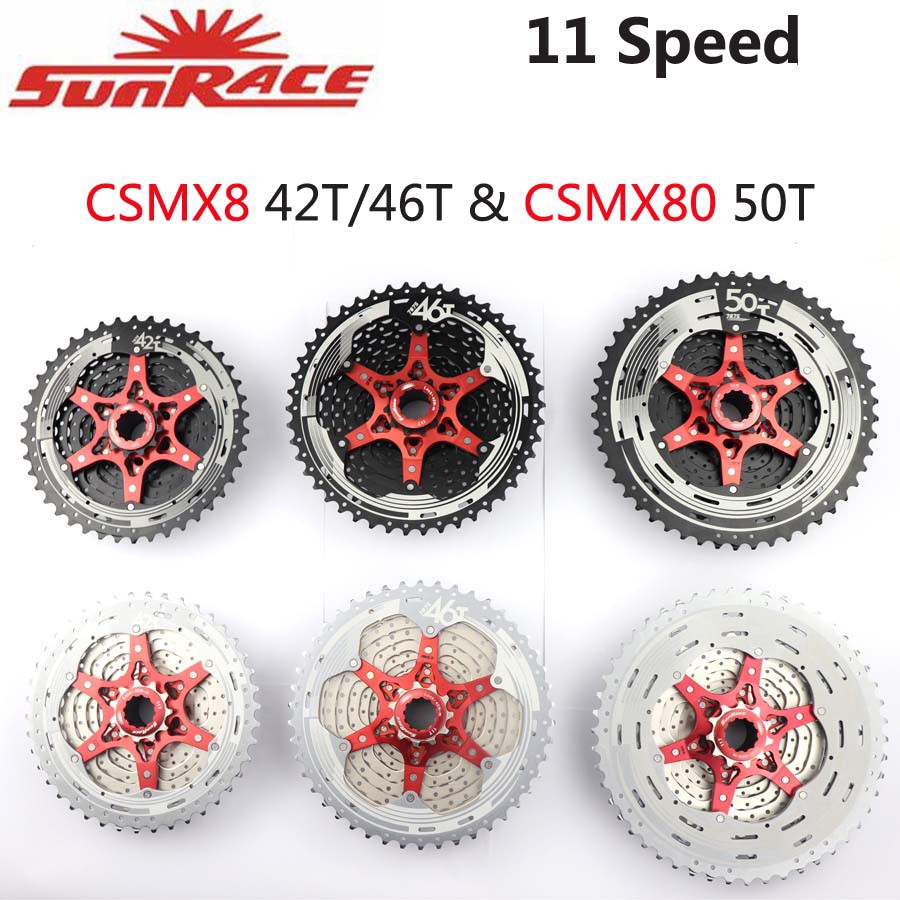 SunRace 11 Speed Cassette CSMS8 CSMX8 11-46T 11-50T Bike Cassette Flywheel 11s Cassette Fit ...