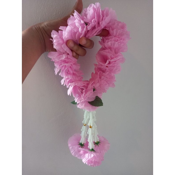 Marigold Garland Pastel Pink Round Shape Tight Flowers. | Shopee ...