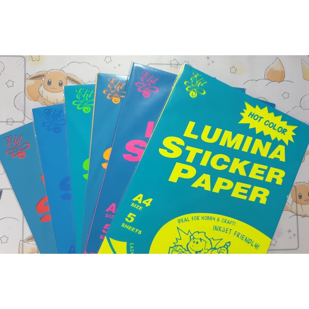 [FPS FairPriceSupplies] STICKER PAPER / NEON STICKER PAPER - A4 SIZE ...