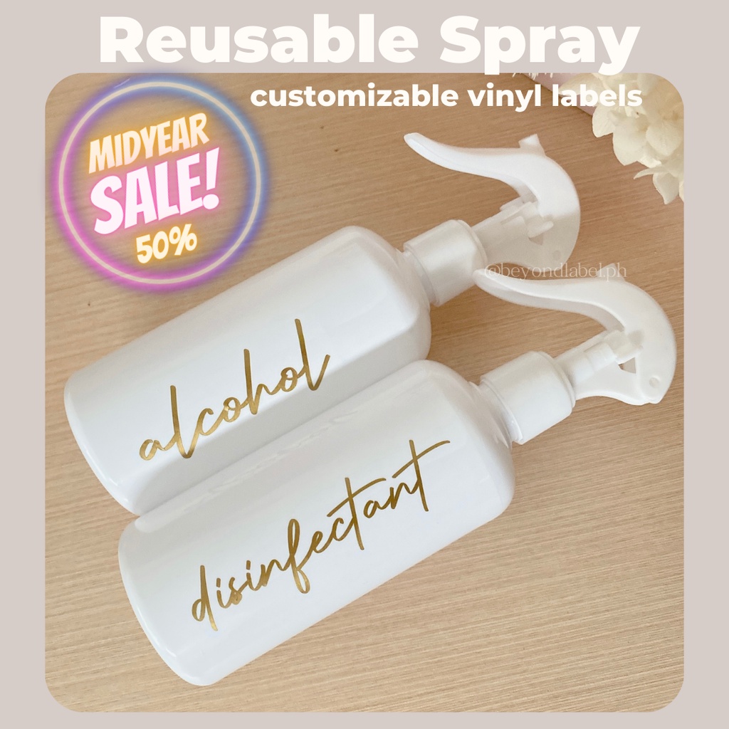 300ml/500ml RIVER White Spray / Alcohol / With Customizable Vinyl ...