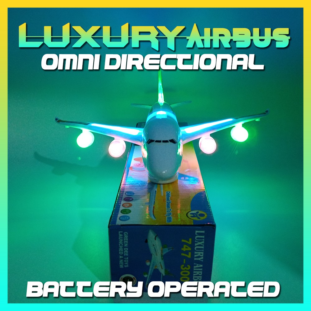 Luxury Airbus Airplane Toy with Lights and Sounds Omni-Directional ...