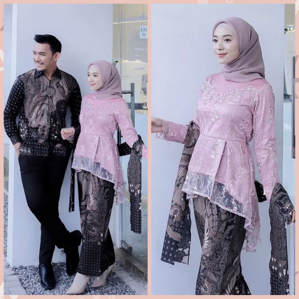 Kebaya KALENA ROSE KEBAYA MODERN ORIGINAL COUPLE BATIK Clothes Top ...