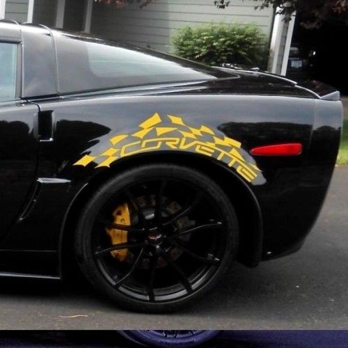 1set Side tail fender Decal Graphic Sticker Kit Chevy Corvette Z06 C6 ...