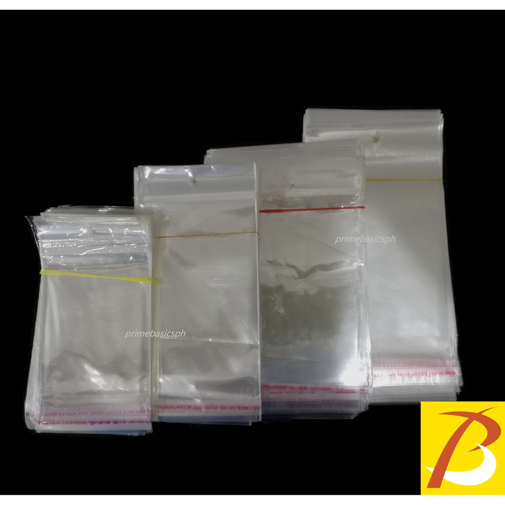 100 pcs Sealable Clear Plastic Adhesive Transparent OPP | Shopee ...