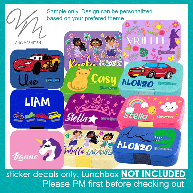 Lunchbox Bento lunchbox Sticker Waterproof Personalized decal stickers | Shopee Philippines