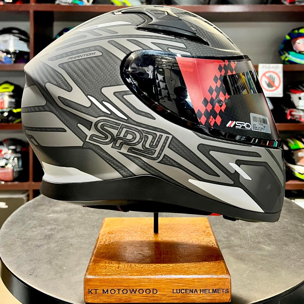 SPYDER Recon+ Carbon Fiber Phantom Full Face Dual Visor Helmet w/ FREE ...