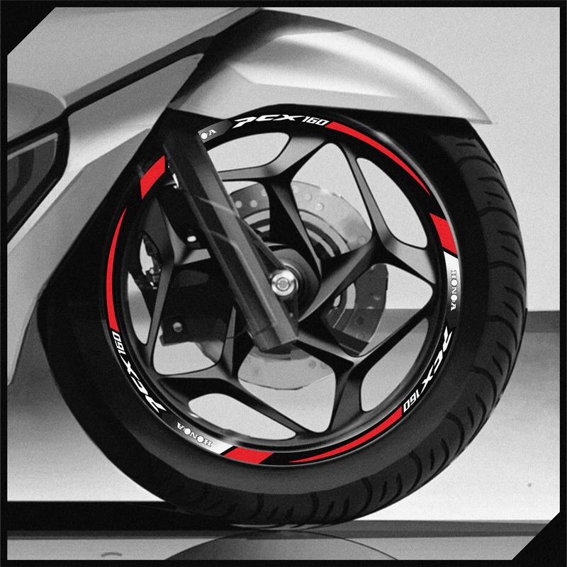 PCX160 Reflective Motorcycle Wheel Sticker Decals For HONDA PCX 160 ...