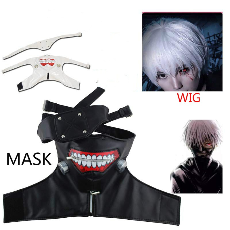 3D Tokyo Ghoul Kaneki Ken Mask Halloween Party Cool Mask Prop Zipper ...
