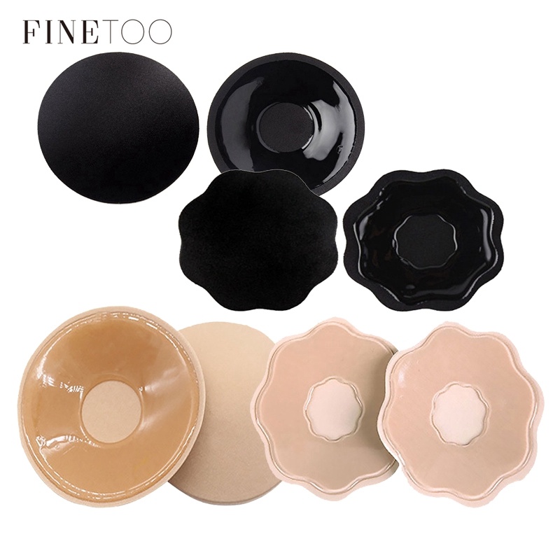 Finetoo Nipple Cover Sticker Soft Sponge Silicone Pads Invisible Bra ...