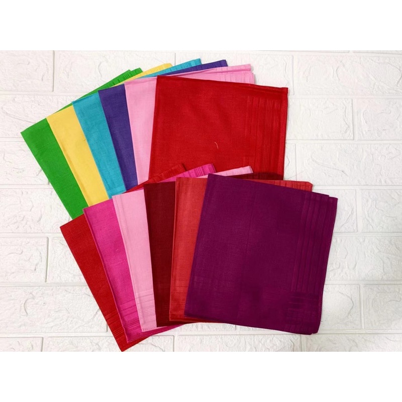 Unisex cotton handkerchief panyo scarf bandana plain(each) | Shopee ...
