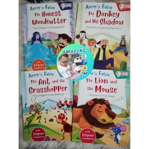 BT Aesop's Fables(4 stories)(Hones Woodcutter, lion&mouse, Ant ...