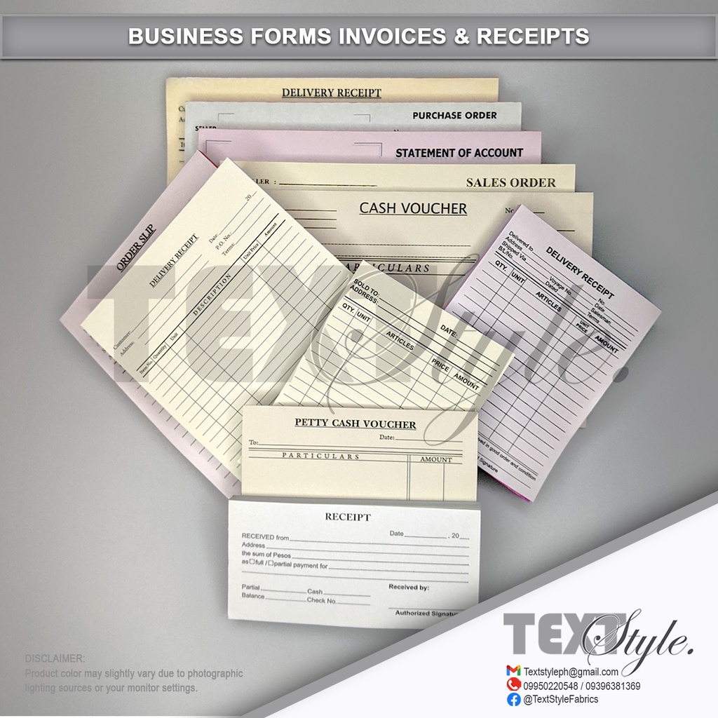 Textstyle Business Forms Receipt and Invoices Sales Order Delivery ...