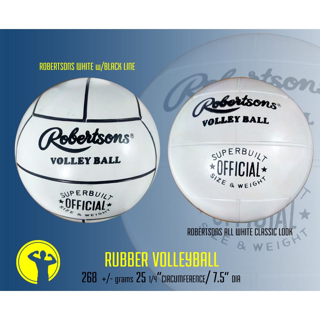 ROBERTSONs Volleyball Rubber 7.5" dia 25.25 circumference +/- | Shopee ...