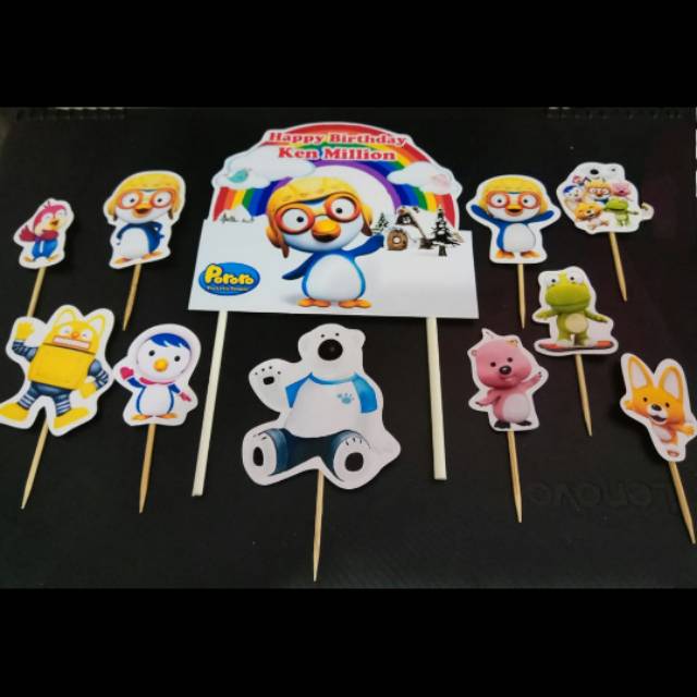 Pororo and friends cake decoration topper | Shopee Philippines