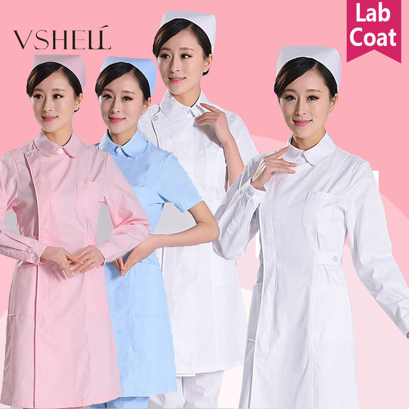 VSHELL Scrub Suit Lab Coat Doctor Long Sleeve White Coat Doctor Service ...