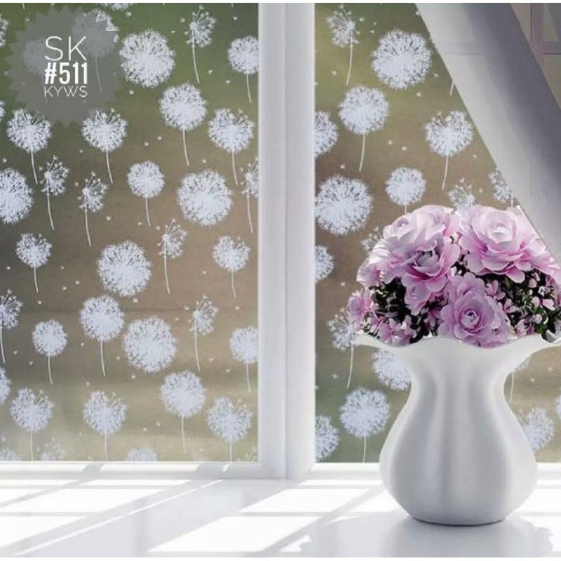 Motif Sandblast Glass Sticker. Install Yourself Easy & Economical ...