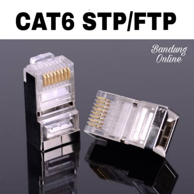 RJ45 CAT6 FTP STP Outdoor Shielded Metal LAN Head Connector | Shopee ...