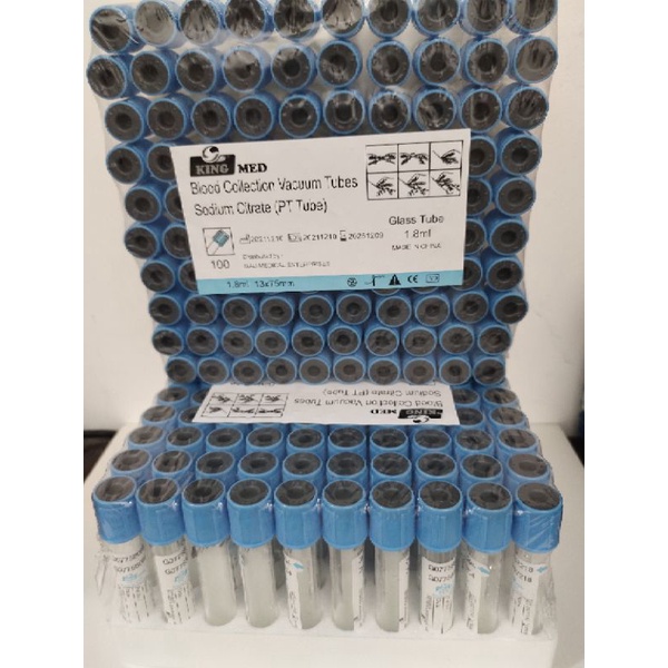 PT-TUBE 1.8ml Blood Collection Vacuum Tube/Blue Top Sodium Citrate ...