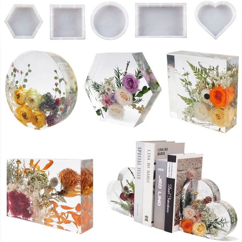 CHK Bookends Resin Mold Book Organize Resin Mold Silicone Crystal Epoxy ...