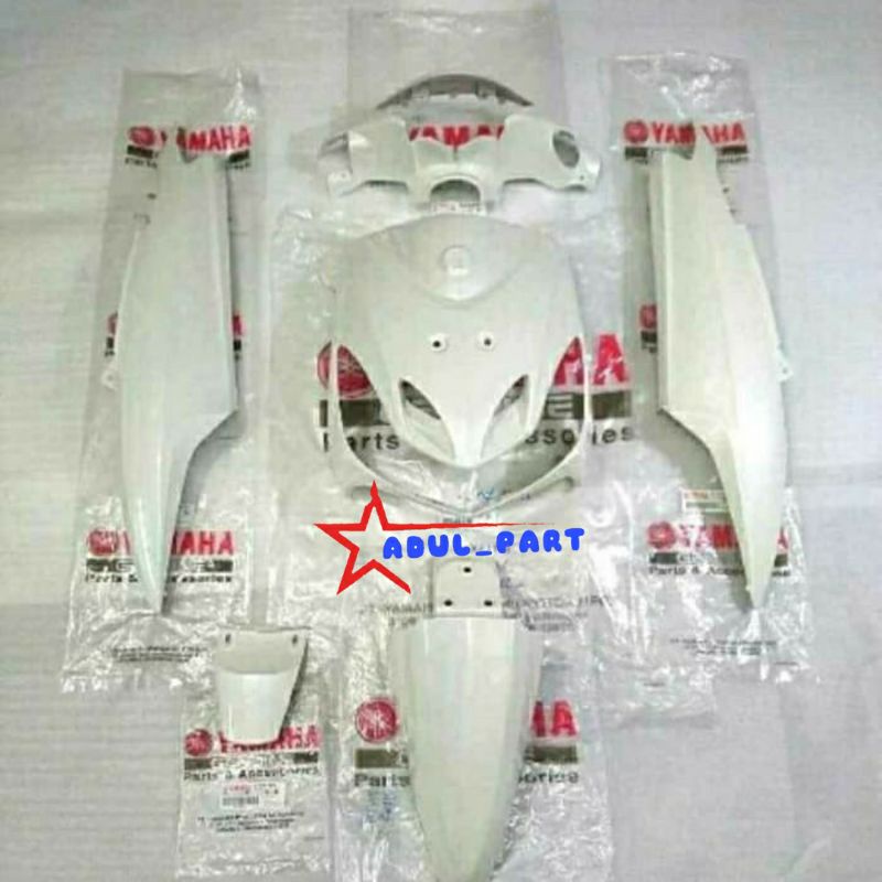 Yamaha mio smile smooth body, plain white | Shopee Philippines