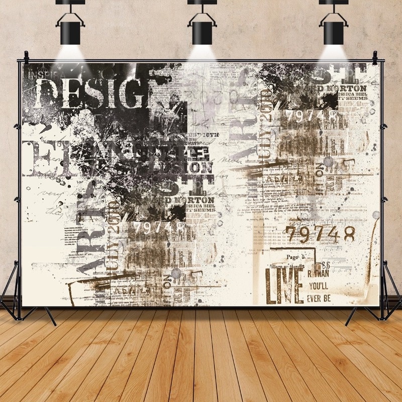 NEW Graffiti Old Newspapers Pattern Wall Portrait Grunge Photo ...