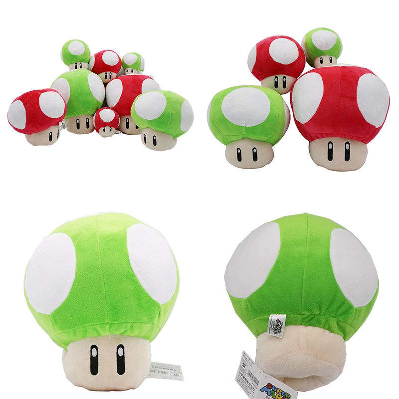 2 Colors Games Super Mario Plush Toy Mario Mushrooms Cute Stuffed Doll ...